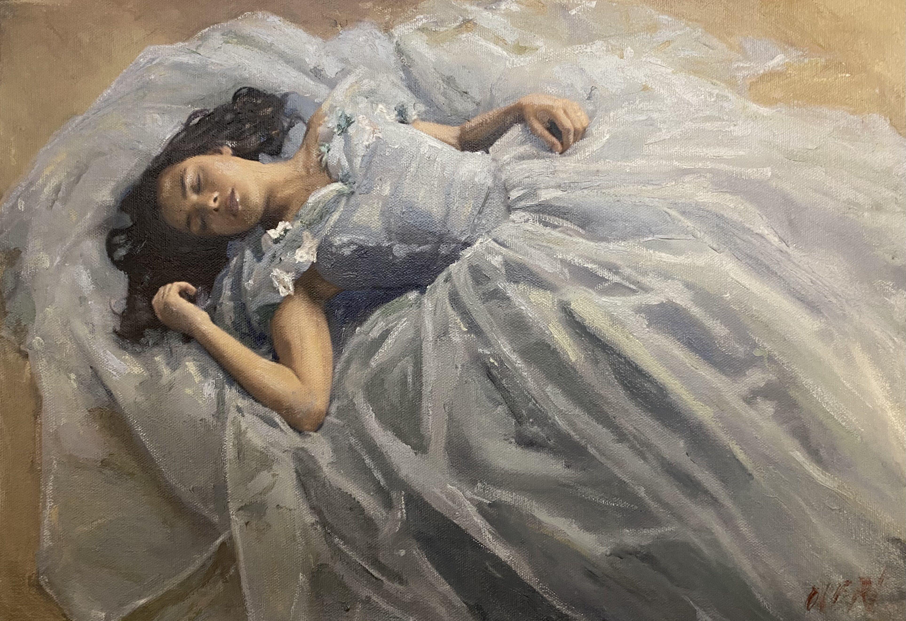 William Oxer F.R.S.A. - Reverie, Painting, Oil on Canvas For Sale at ...