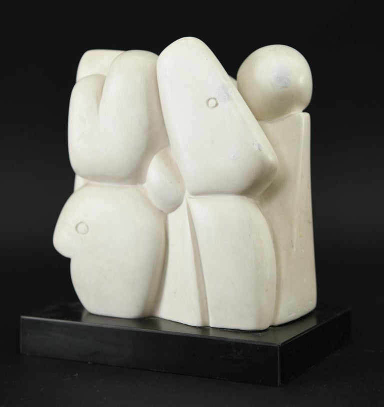 William P. Katz "Model Stone Figures" Abstract Marble Sculpture, 1970s ...