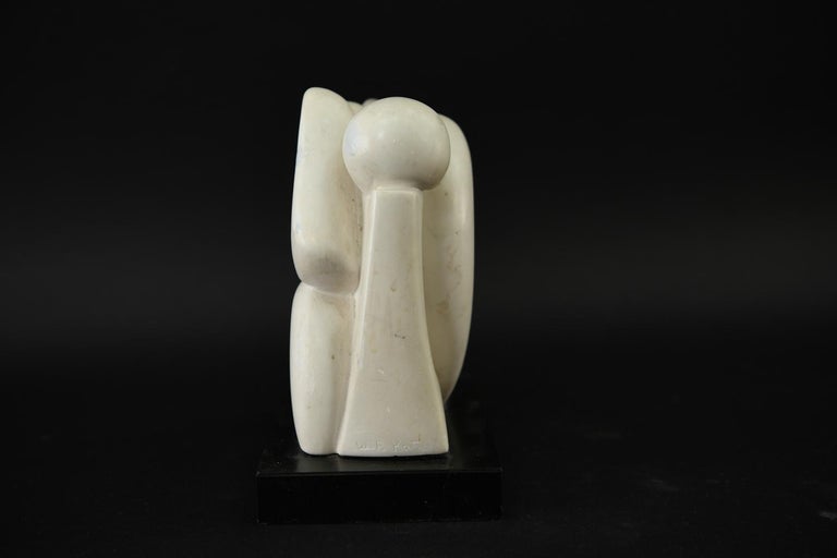 William P. Katz "Model Stone Figures" Abstract Marble Sculpture, 1970s ...
