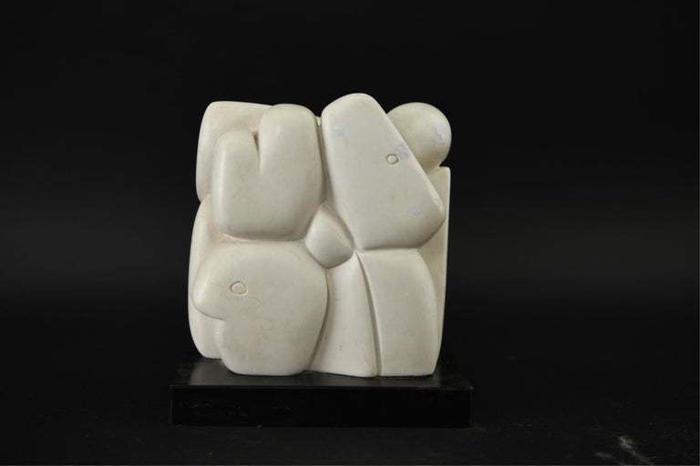 William P. Katz "Model Stone Figures" Abstract Marble Sculpture, 1970s ...