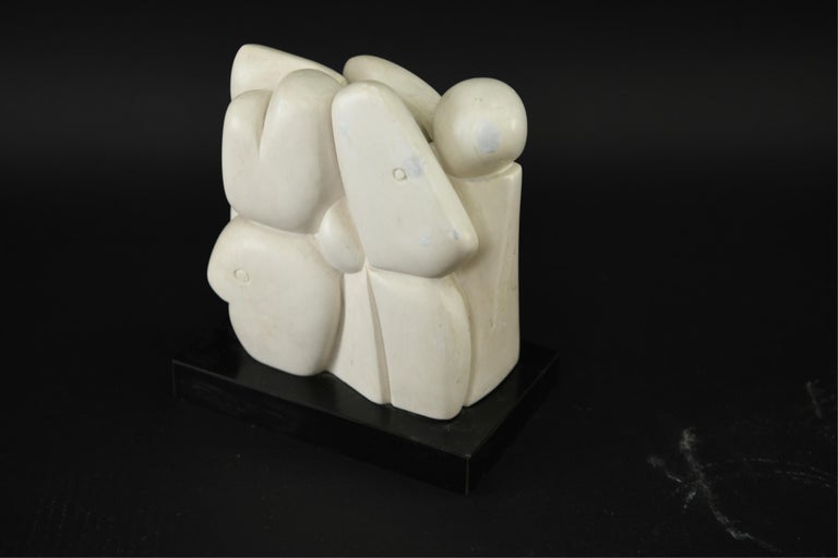 William P. Katz "Model Stone Figures" Abstract Marble Sculpture, 1970s ...