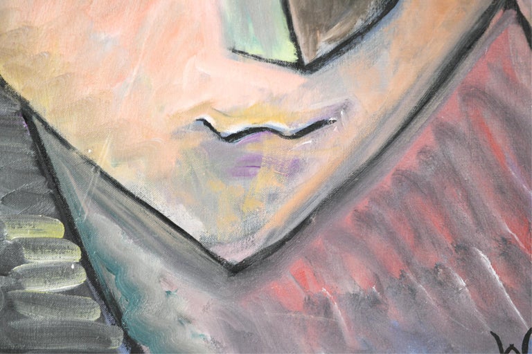 William P. Katz Oil on Canvas Portrait, 1991 For Sale at 1stDibs
