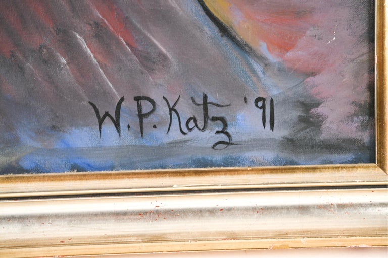 William P. Katz Oil on Canvas Portrait, 1991 For Sale at 1stDibs