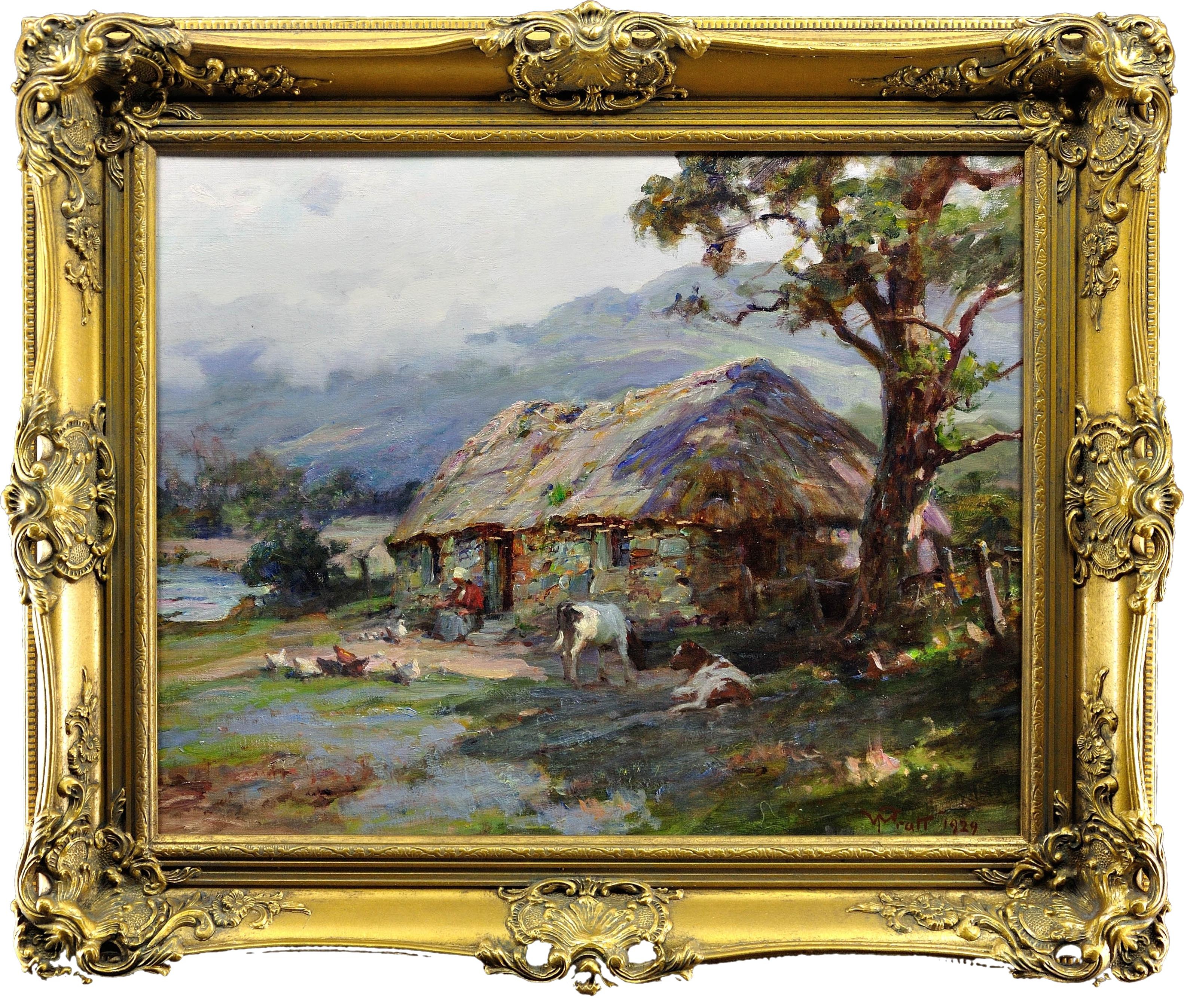 William Pratt - Crofters, Tierras Altas de Escocia. Artista de Glasgow ...