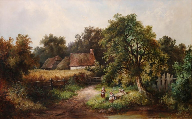 William Richard Stone - A Kentish Homestead - Large 19th Century ...