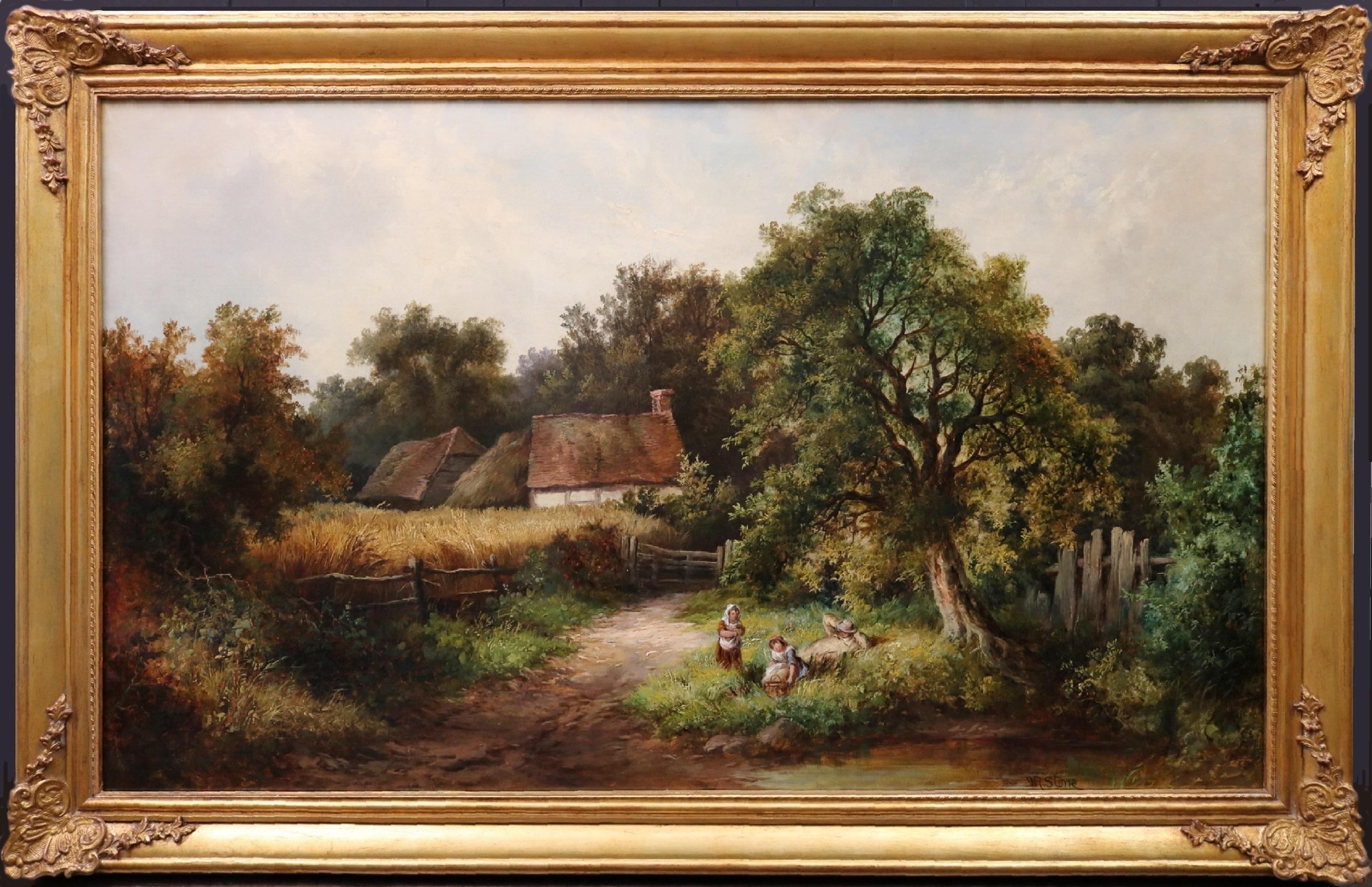 William Richard Stone - A Kentish Homestead - Large 19th Century ...