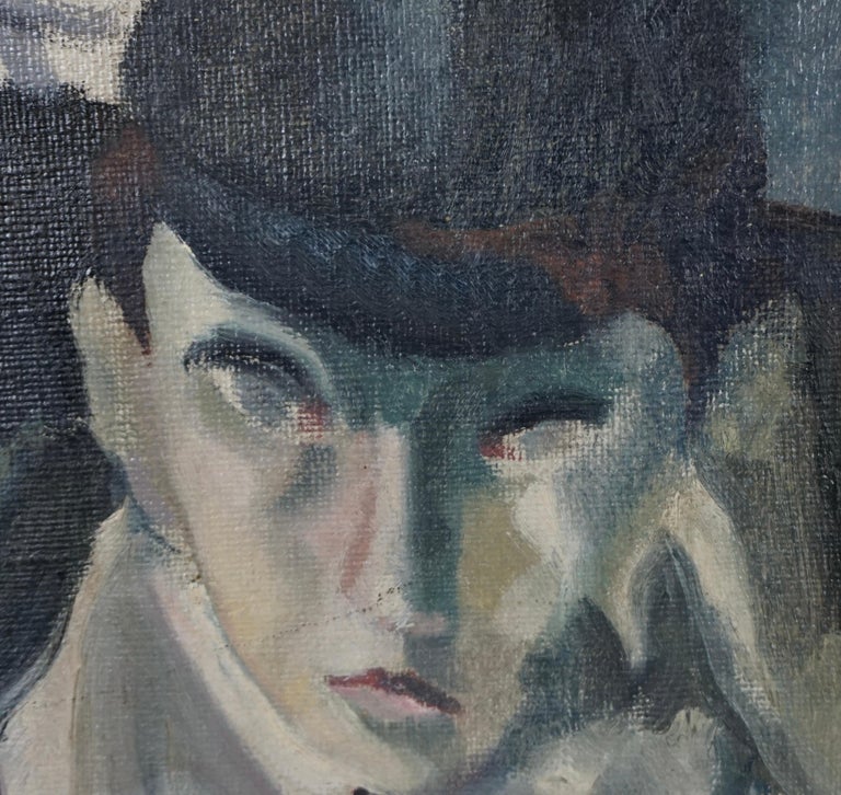 William Ross Shattuck 'American 1895- 1962' Oil on Canvas of a Young ...