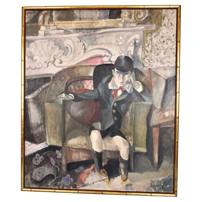 William Ross Shattuck 'American 1895- 1962' Oil on Canvas of a Young ...