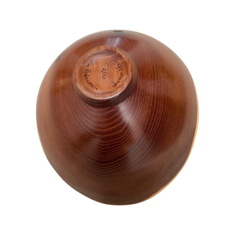 William Rubenstein Sculptural Osage Orange Wood Bowl For Sale at 1stDibs