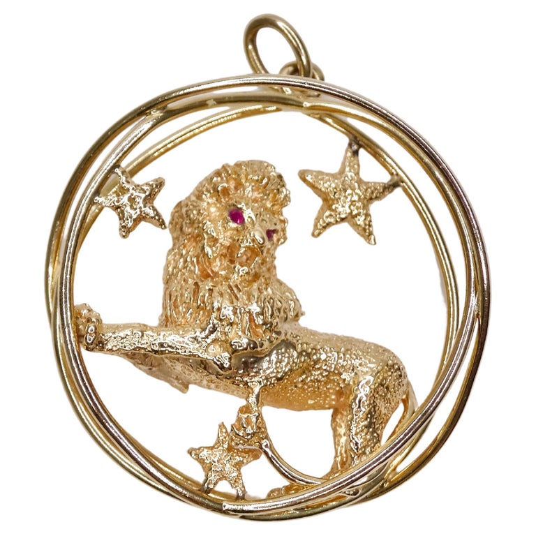 William Ruser 1930''s 3D Leo Lion Pendant at 1stDibs