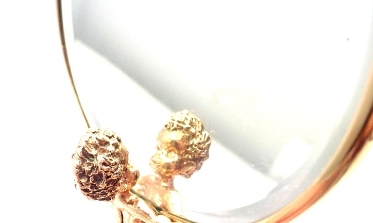 William Ruser Narcissus Yellow Gold Compact Hand Held Mirror For Sale ...