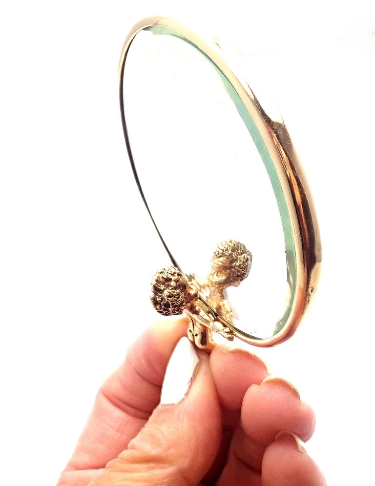 William Ruser Narcissus Yellow Gold Compact Hand Held Mirror For Sale ...