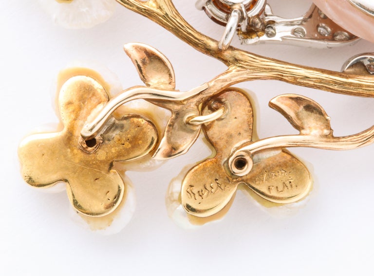 William Ruser Pearl Diamond Squirrel Pin at 1stDibs