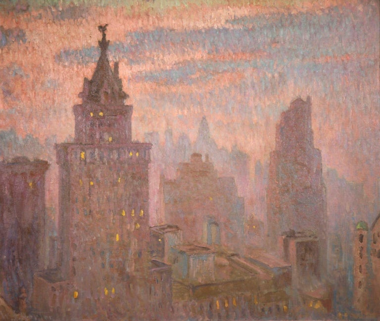 William Samuel Horton - Heckscher Tower - NYC - Impressionist Oil ...