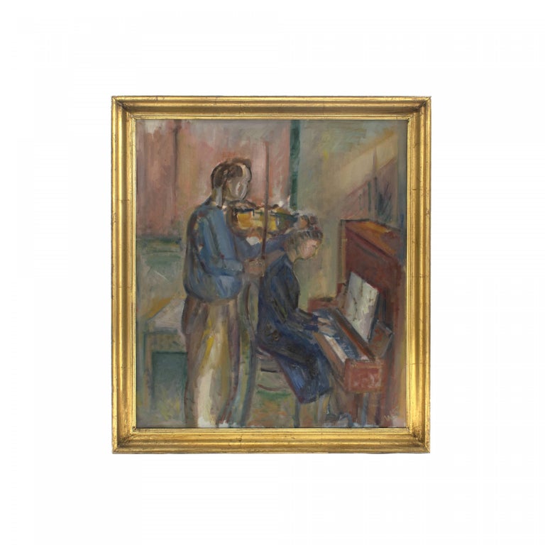 William Scharff, Couple Playing Violin and Piano For Sale at 1stDibs