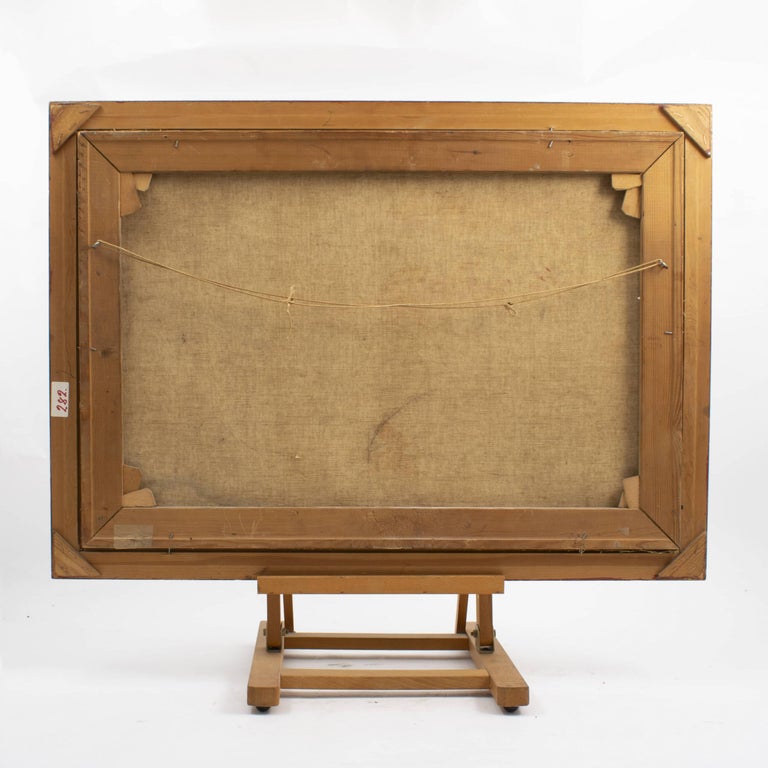 William Scharff, Study of Garden, Oil on Canvas For Sale at 1stDibs