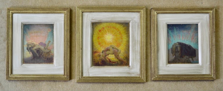 William Shackleton - Sunrise; Noon; Sunset - Set of 3 British Symbolist ...