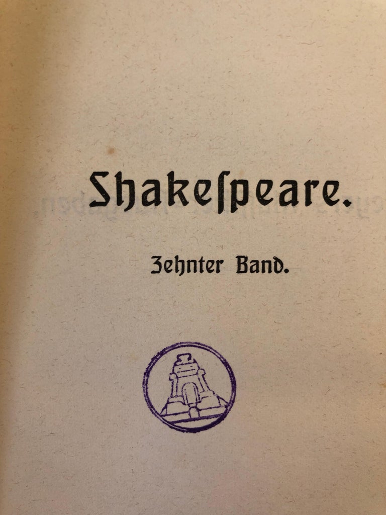 William Shakespeare Dramatic Works, Complete 10 Volumes, Leipzig and ...