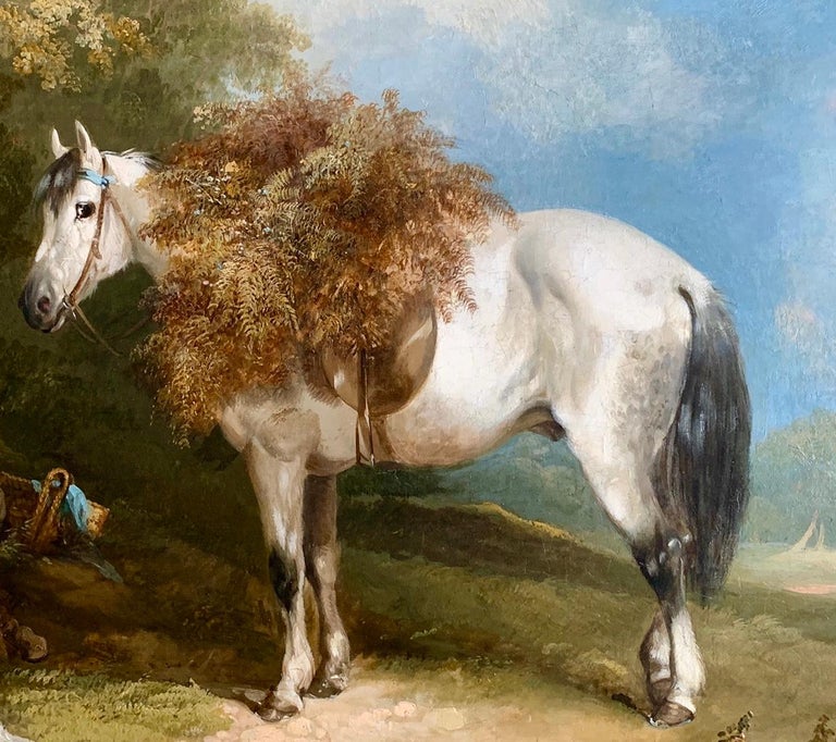 WILLIAM SHAYER SENIOR (1787-1879) - 19th Century Horse and Dog Oil 'The ...