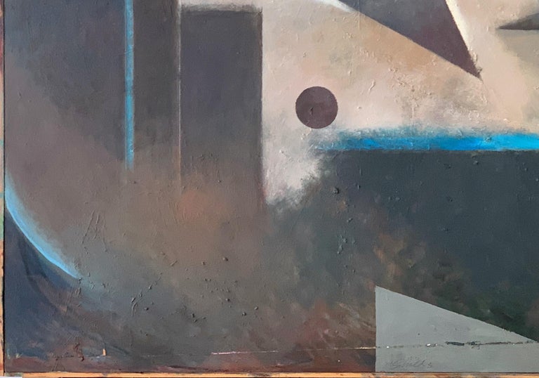 William Shields - 1996 "Early Sunday, II" Abstract Oil Painting on ...