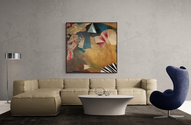 William Shields - 1997 "Blue Heaven" Abstract Oil Painting on Canvas ...