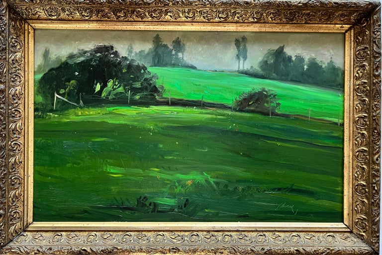 William Shields - "Green Landscape" Realist Oil on Canvas Award Winning ...