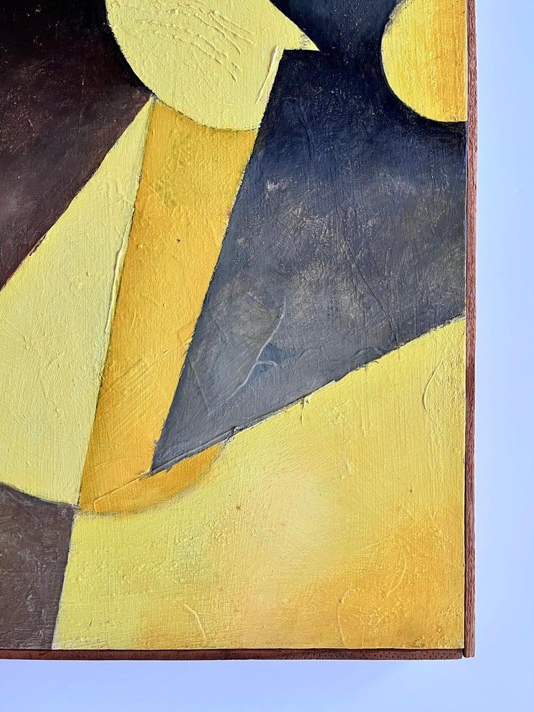 William Shields - "Yellow Dialogue" Abstract Oil on Board Award Winning ...