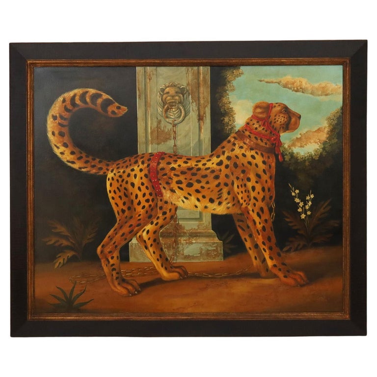 William Skilling Oil Painting on Canvas of a Cheetah For Sale at 1stDibs
