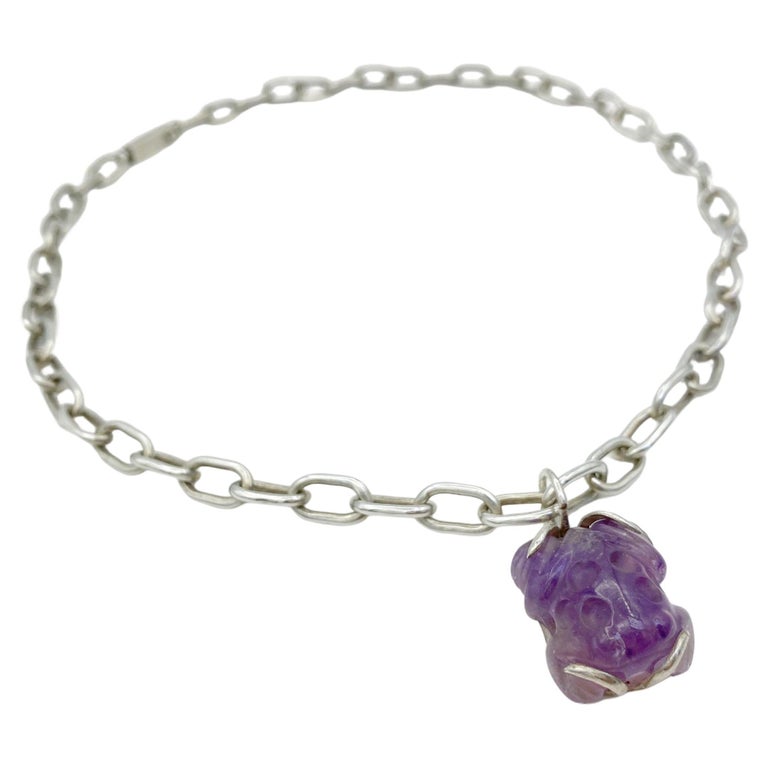 William Spratling Amethyst Frog Taxco Silver Mexico Pendant Chain ...