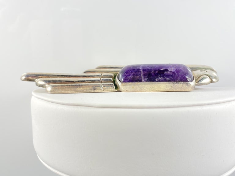 William Spratling Amethyst Silver Parrot Pin Brooch Vintage Taxco ...