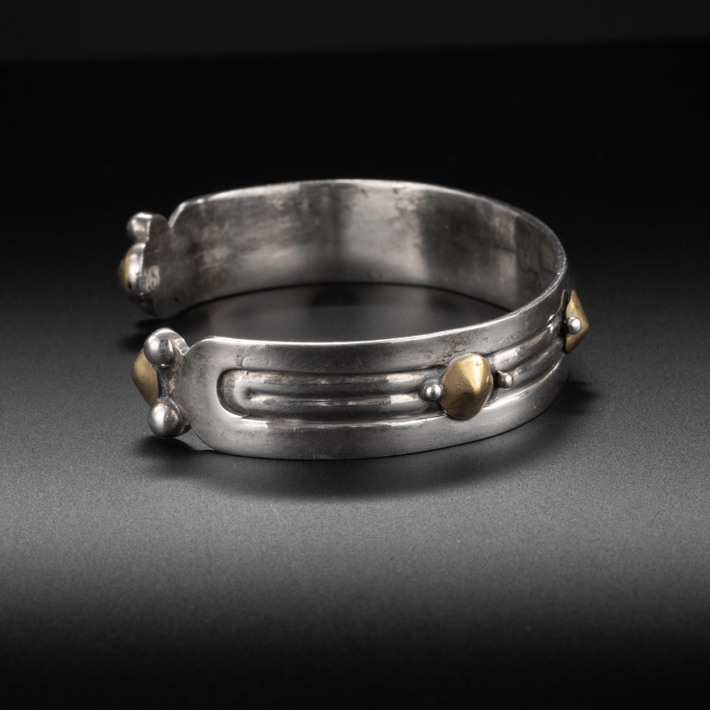 William Spratling Silver and Brass Cuff Bracelet Predates All His ...