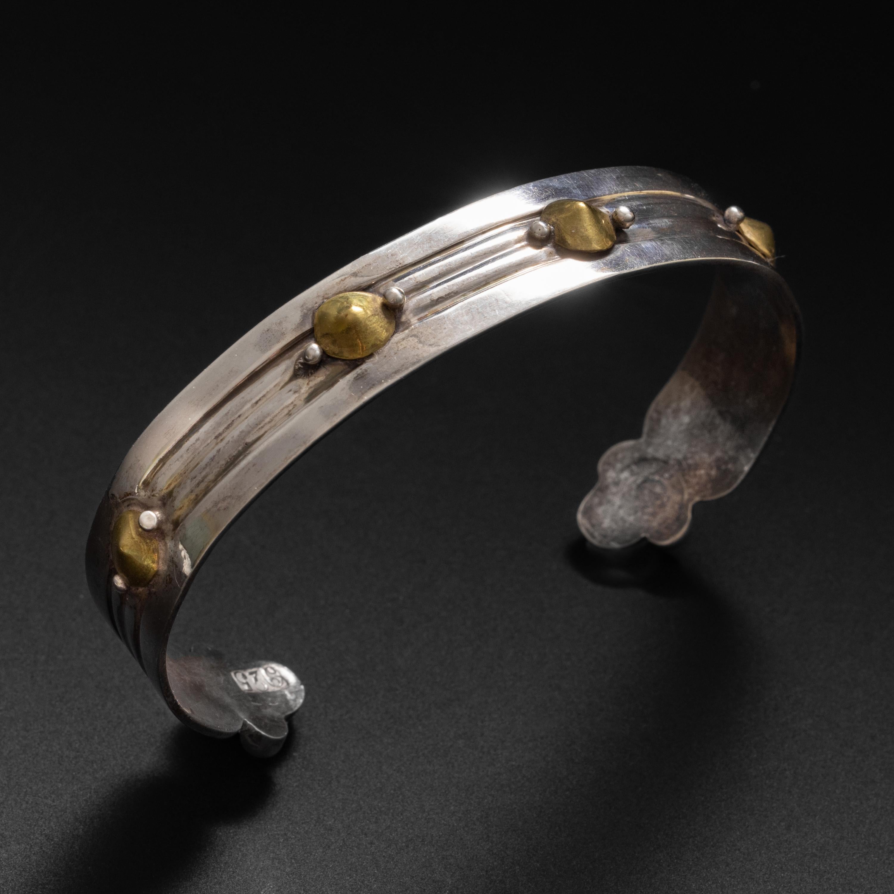 William Spratling Silver and Brass Cuff Bracelet Predates All His ...