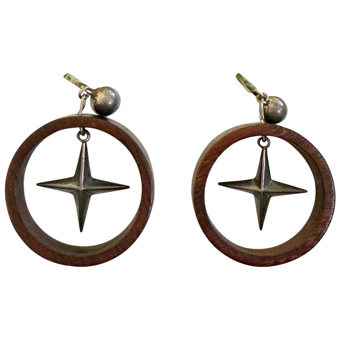 William Spratling Taxco Mexico Silver Earrings at 1stDibs