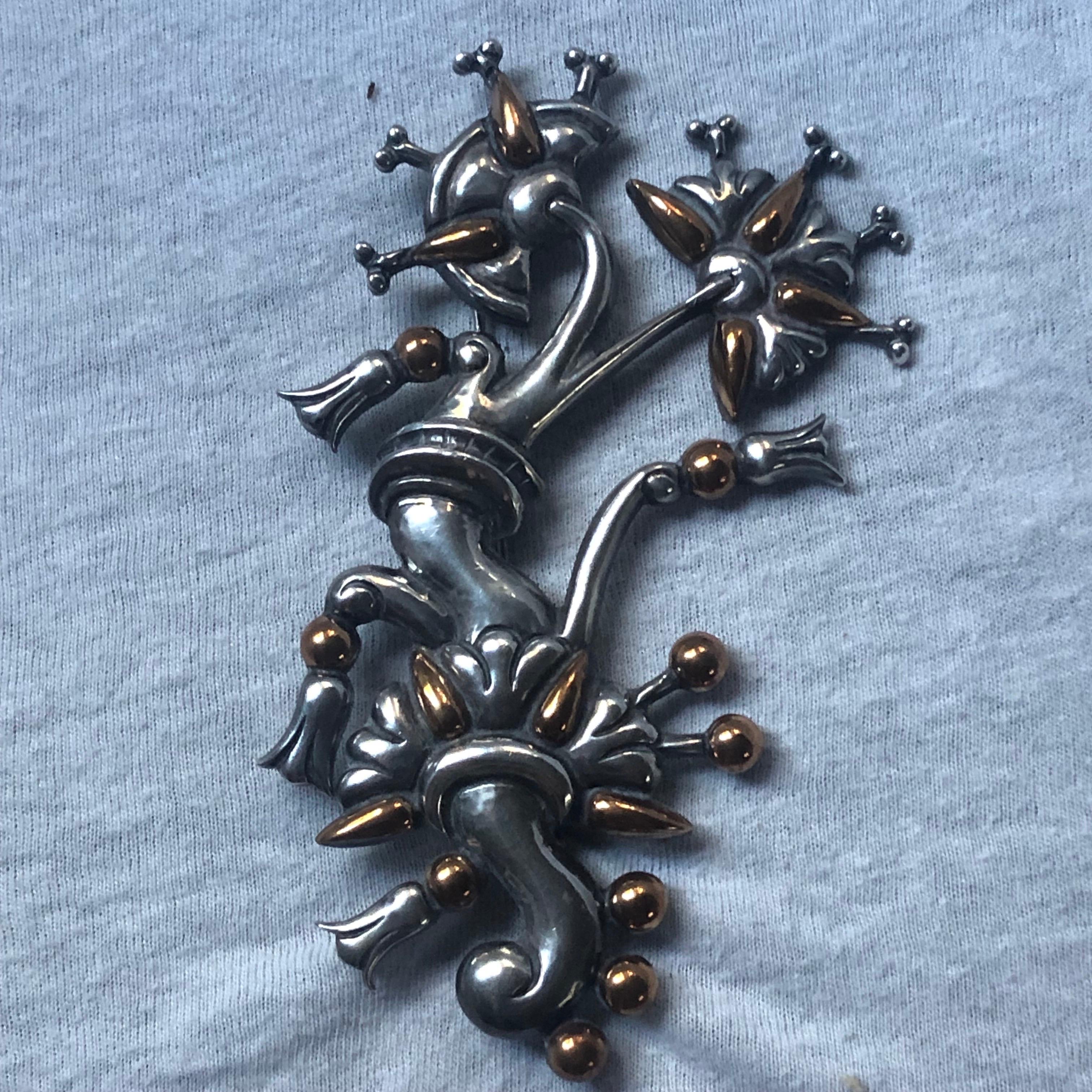 William Spratling First Period “Tree Of Life” Silver And Copper Brooch ...