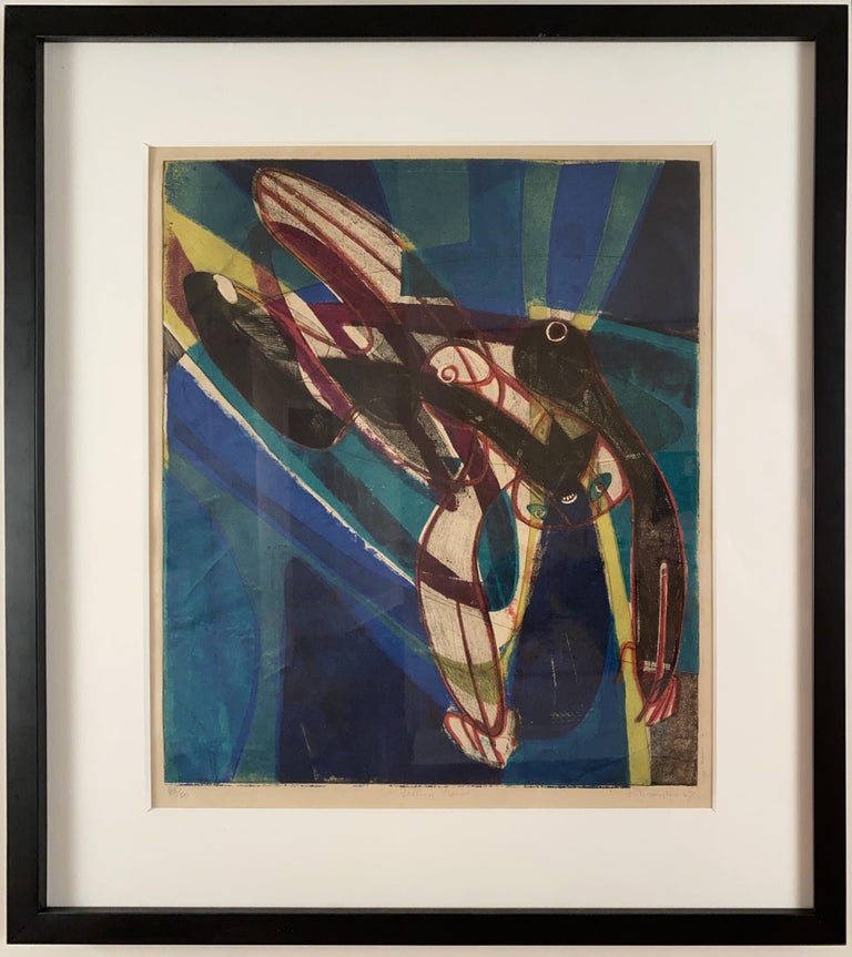William Stanley Hayter - Falling Figure For Sale at 1stDibs
