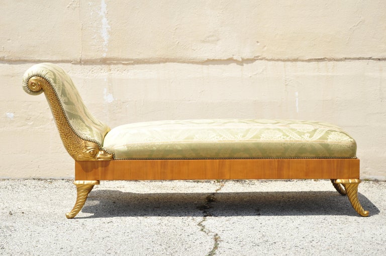 William Switzer Italian Biedermeier Regency Carved Recamier Chaise ...