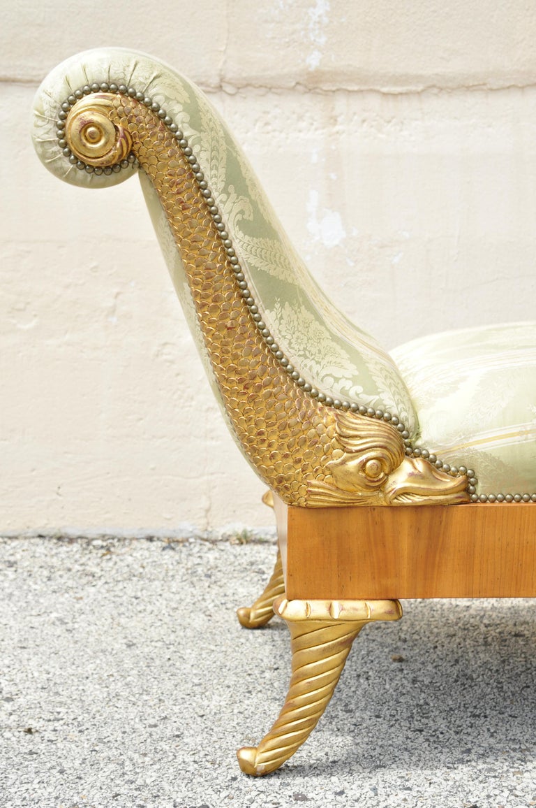 William Switzer Italian Biedermeier Regency Carved Recamier Chaise ...