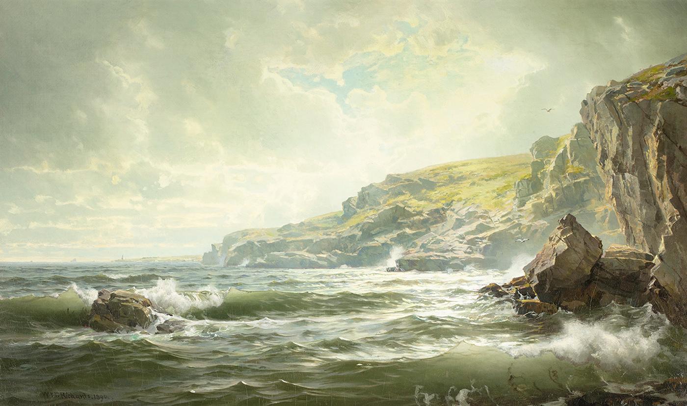 William Trost Richards 1 - Sunlit Coast For Sale at 1stdibs