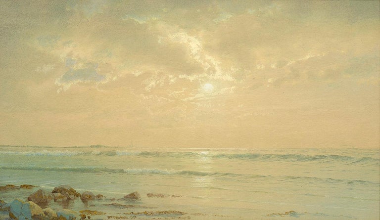 William Trost Richards - Moonlit Seascape For Sale at 1stDibs
