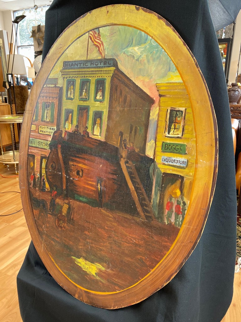 William Wilke “Niantic Hotel, San Francisco”, Oil Painting on Panel, c ...