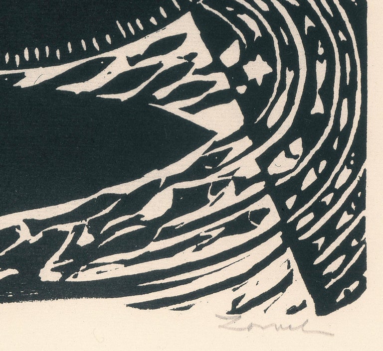 William Zorach - William Zorach Linocut of "Sunrise", circa 1950 For ...