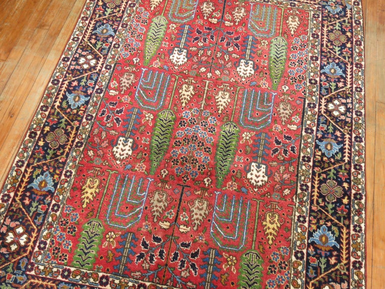 Willow Tree Antique 20th Century Persian Tabriz Rug For Sale at 1stDibs