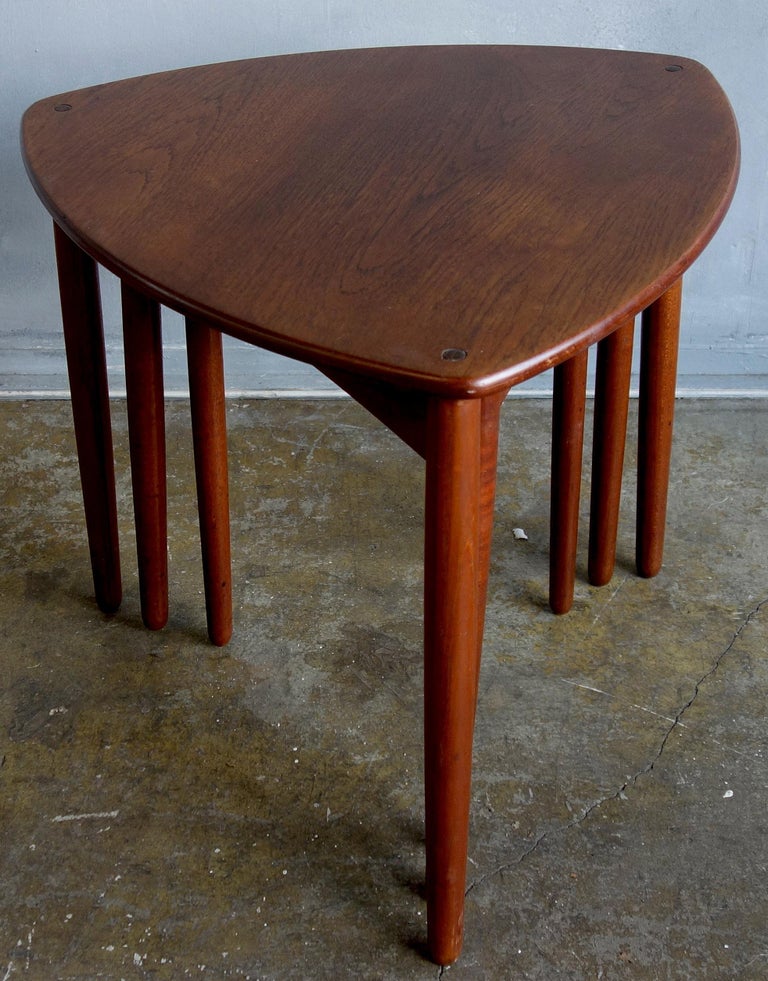 Willy Beck Danish Modern Teak Nesting Tables at 1stDibs