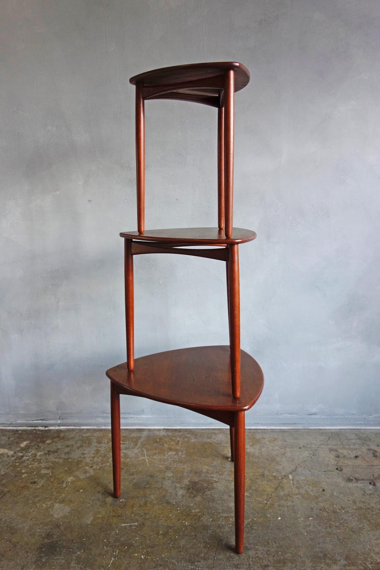 Willy Beck Danish Modern Teak Nesting Tables at 1stDibs