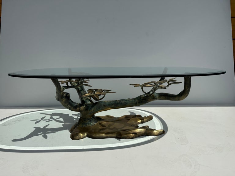 Willy Daro Brass Bonsai Tree Coffee Table For Sale at 1stDibs