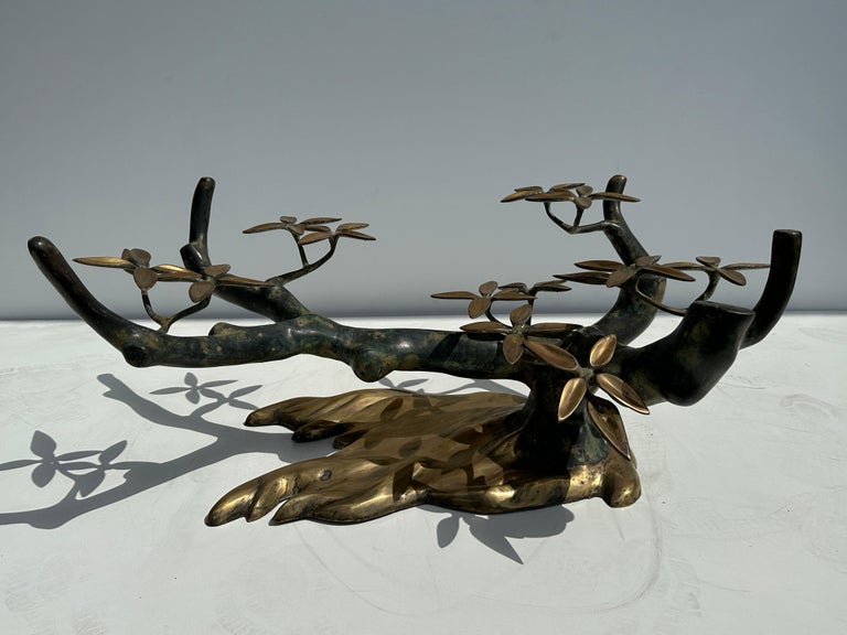 Willy Daro Brass Bonsai Tree Coffee Table For Sale at 1stDibs