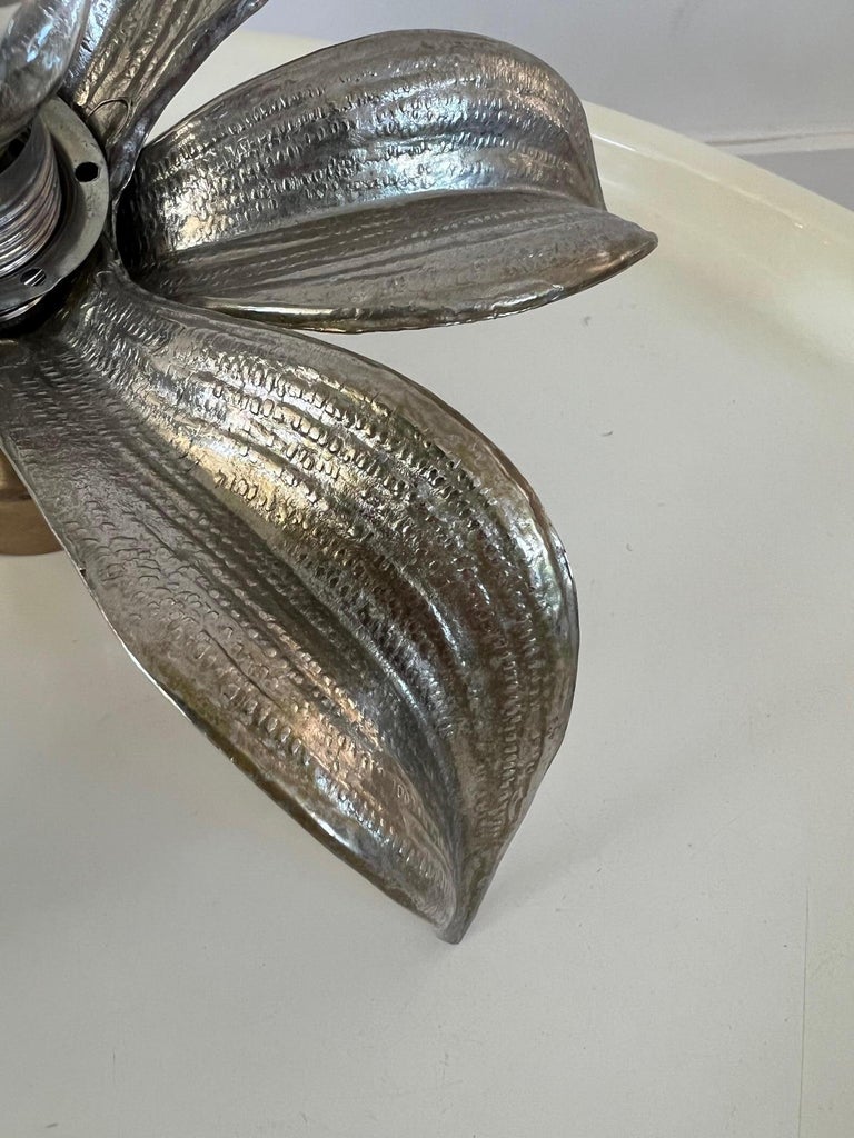 Willy Daro Hollywood Regency Flower Wall Light For Sale at 1stDibs