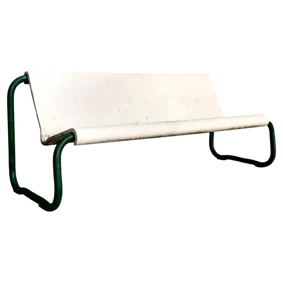 Concrete and Timber Snug Outdoor Bench 120cm wide For Sale at 1stDibs