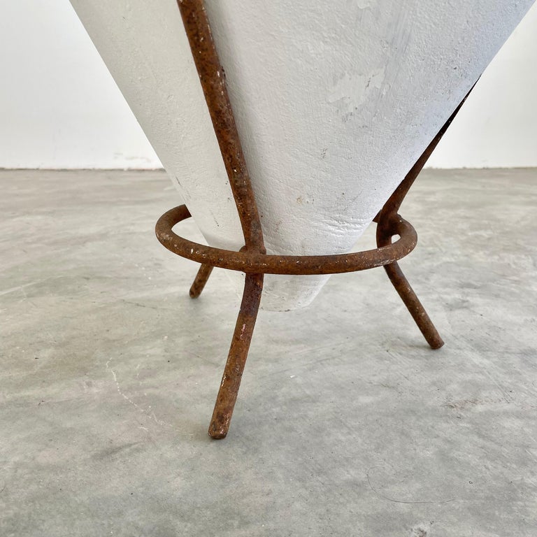 Willy Guhl Concrete Cone Planter on Iron Stand, 1960s Switzerland For ...