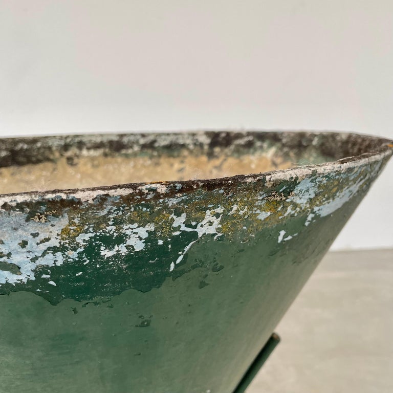 Willy Guhl Concrete Cone Planter on Iron Stand For Sale at 1stDibs